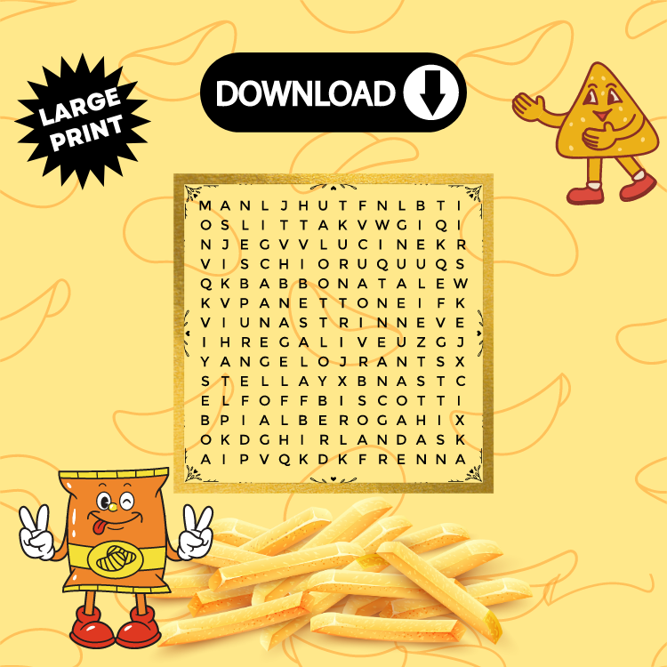 National Potato Chip Day: A Word Search Game for All Ages! | Made By ...