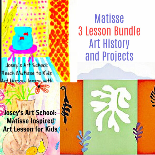 Matisse Art 3 Lesson Bundle Amaryllis Goldfish Dancer K-6th Common Core ...