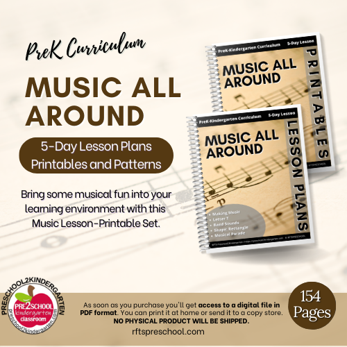MUSIC ALL AROUND | LESSONS AND PRINTABLES | MATH LITERACY CRAFT ...
