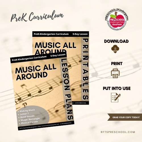 MUSIC ALL AROUND | LESSONS AND PRINTABLES | MATH LITERACY CRAFT ...