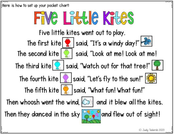 Five Little Kites {Pocket Chart Poem} | Made By Teachers