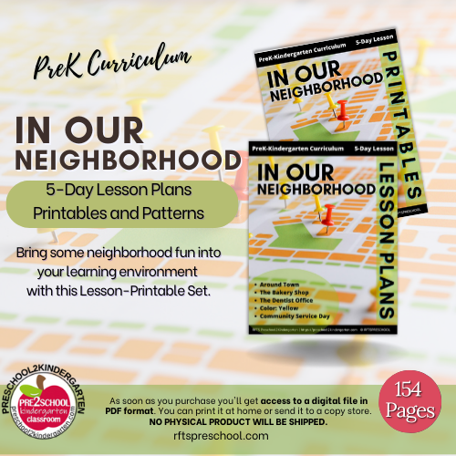 IN OUR NEIGHBOROOD | LESSONS AND PRINTABLES | MATH LITERACY CRAFT ...