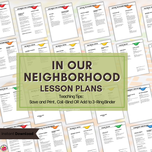 IN OUR NEIGHBOROOD | LESSONS AND PRINTABLES | MATH LITERACY CRAFT ...