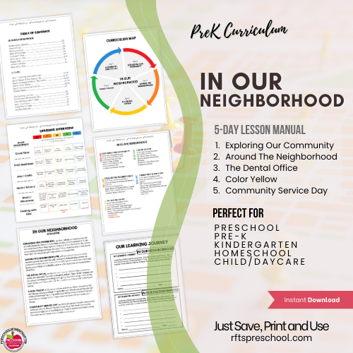 IN OUR NEIGHBOROOD | LESSONS AND PRINTABLES | MATH LITERACY CRAFT ...