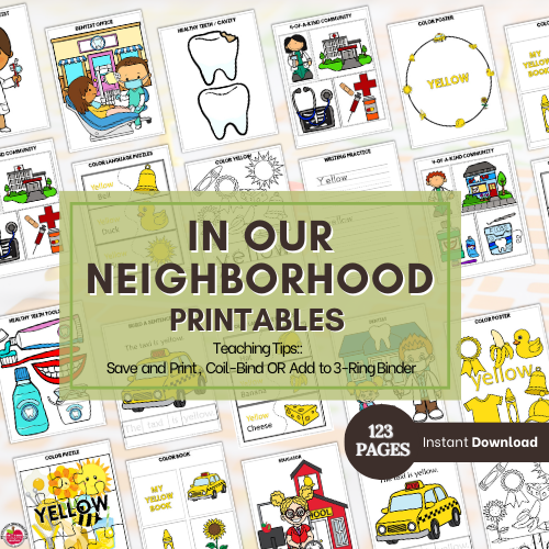 IN OUR NEIGHBOROOD | LESSONS AND PRINTABLES | MATH LITERACY CRAFT ...