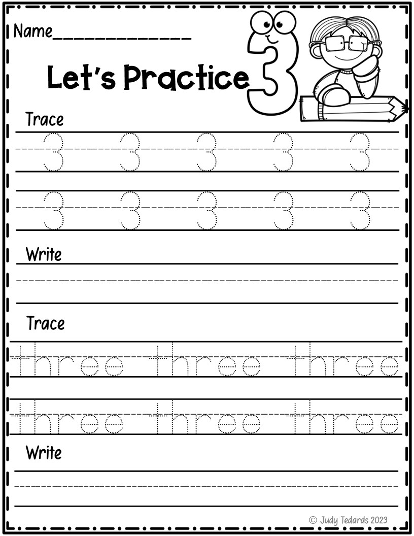 Number of the Day {Numbers 1 to 10 Worksheets} | Made By Teachers