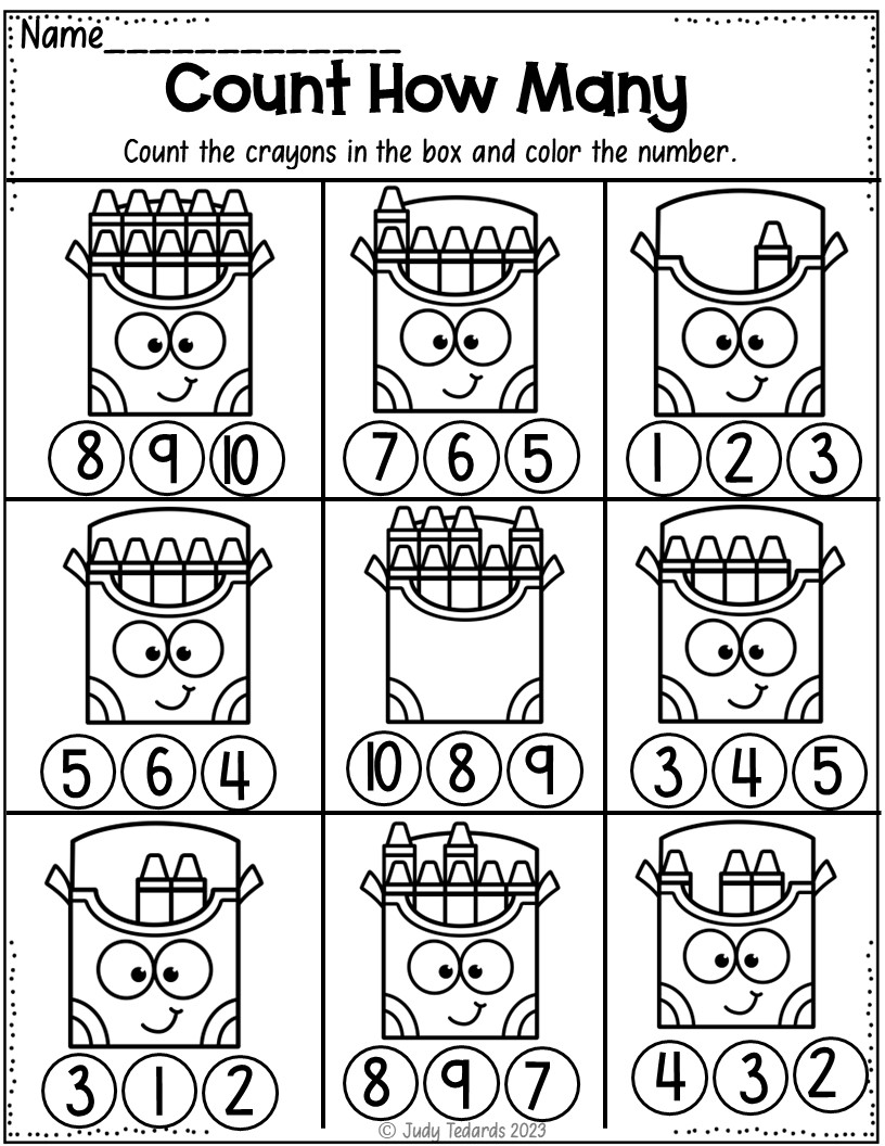 Number of the Day {Numbers 1 to 10 Worksheets} | Made By Teachers