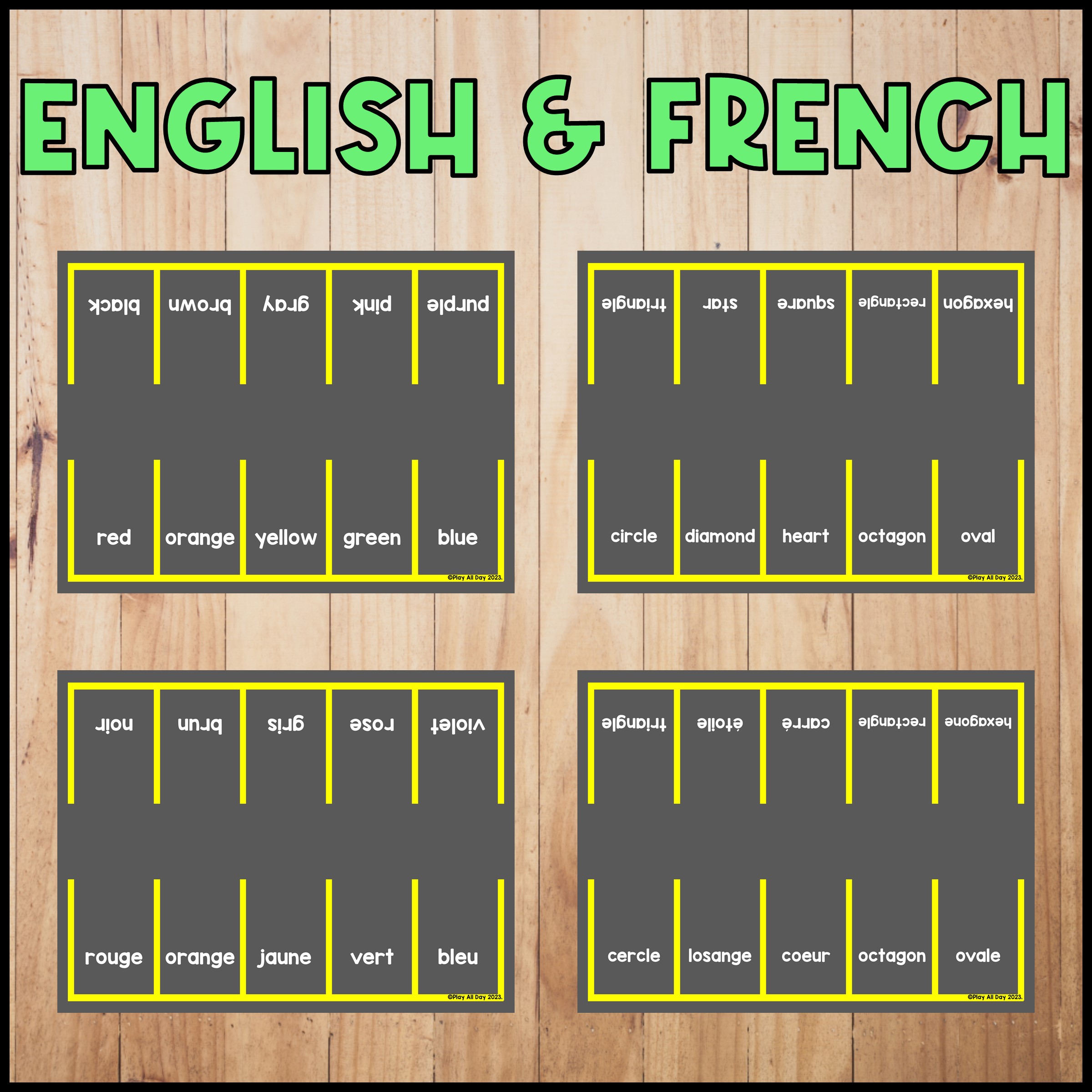 Shapes and Colors Parking Lot Mats | 2D Shapes and Colours Matching ...