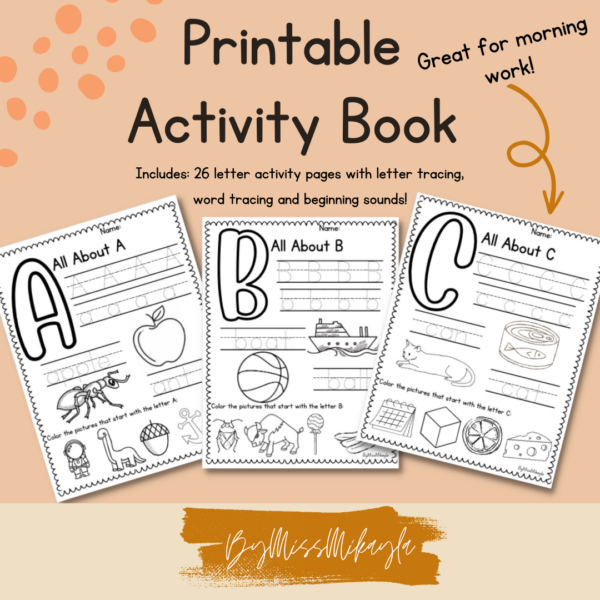 Printable Alphabet Letter Tracing Activity Book | Made By Teachers