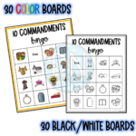 Bible Bingo 10 Commandments l Ten Commandments Bible Activity | Made By ...