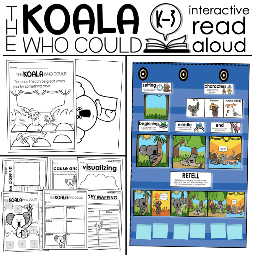 The Koala Who Could Read Aloud Activities | RETELL + Sequencing Craft ...