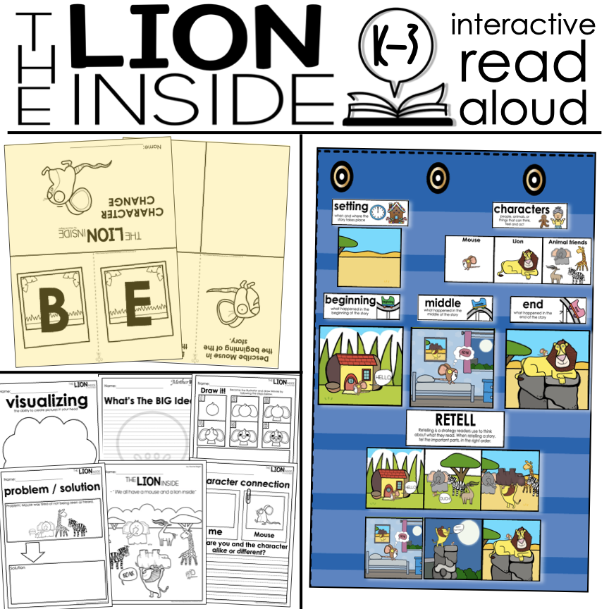 The Lion Inside Read Aloud Activities | RETELL + Sequencing Craft ...
