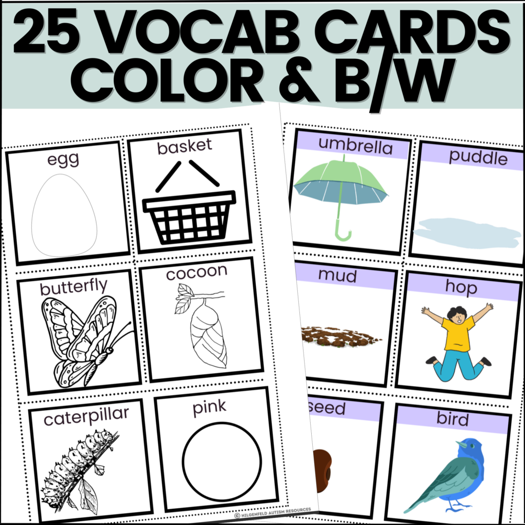 Spring & Earth Day Vocabulary Cards, Traceable Print Cards, & Mini Book ...