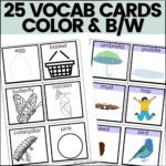 Spring & Earth Day Vocabulary Cards, Traceable Print Cards, & Mini Book ...