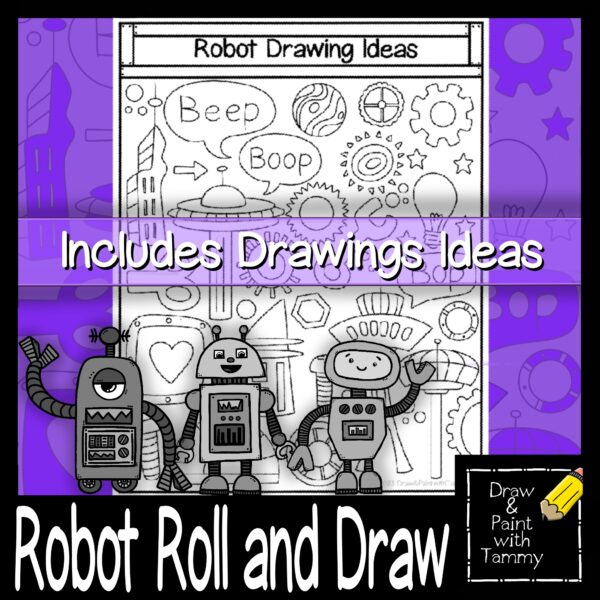 Roll a Robot Themed Robot Futuristic City Roll and Draw Printable Art ...
