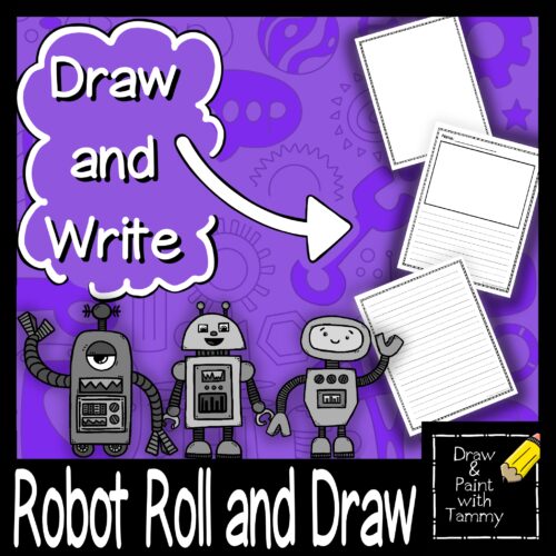 Roll a Robot Themed Robot Futuristic City Roll and Draw Printable Art ...