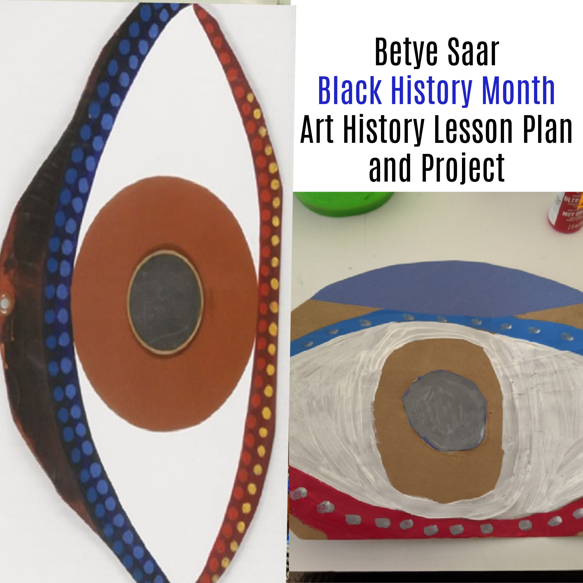 Black History Art Lesson Betye Saar Grade K-6 Painting Lesson Common ...