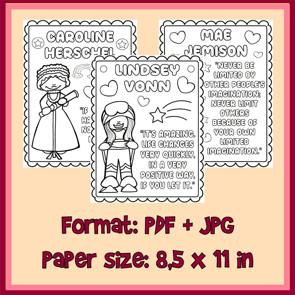 Women's History Month Coloring Pages With Inspirational Quotes, WHM ...