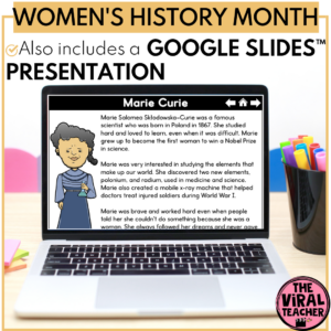 Women's History Month Reading Comprehension Passages and ELA Activities ...