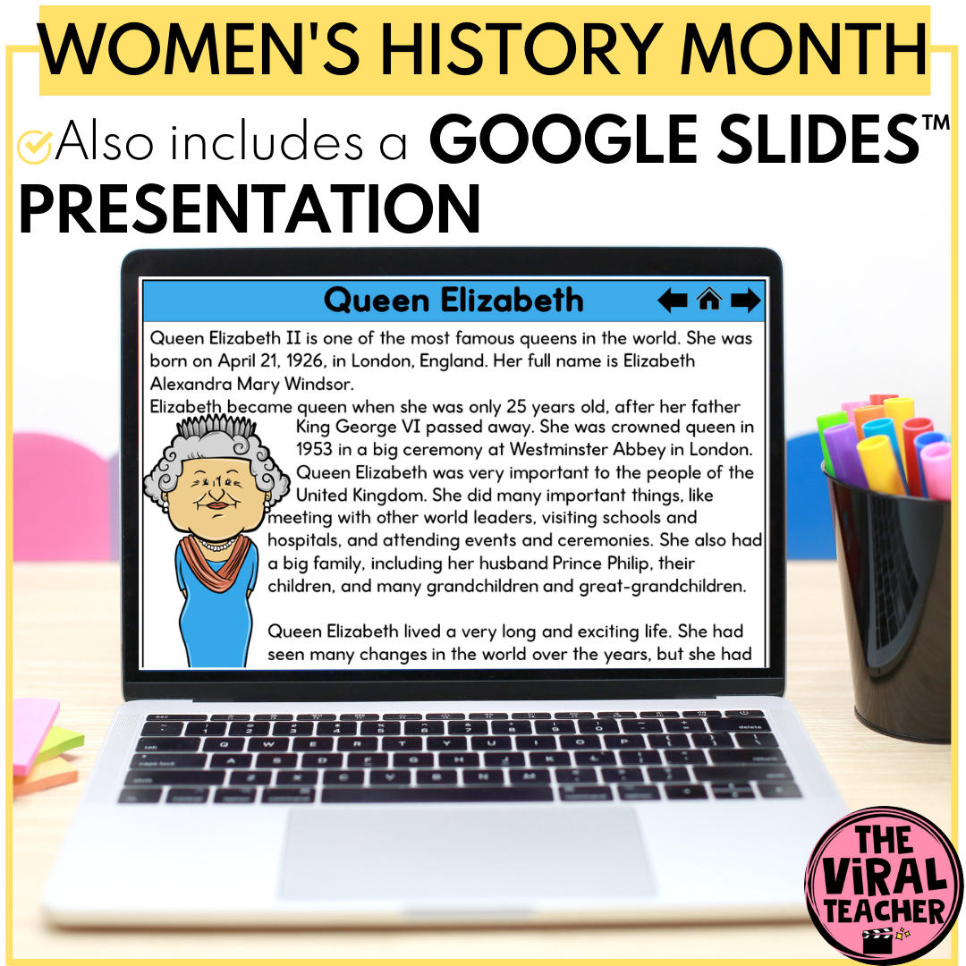 Women's History Month Reading Comprehension Passages and ELA Activities ...