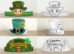 St. Patrick’s Day Paper Hats Leprechaun Shamrock Printable Paper ...
