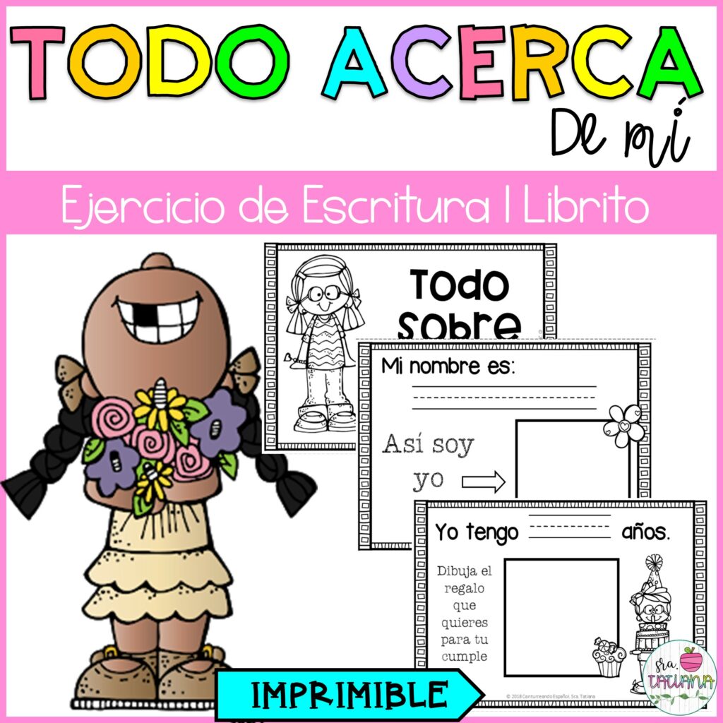 All about me in Spanish | Todo sobre mi | Actividad de Escritura | Mini ...