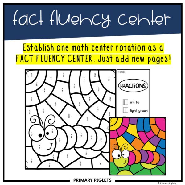 FRACTIONS COLOR BY NUMBER CODE SPRING SUMMER | Made By Teachers