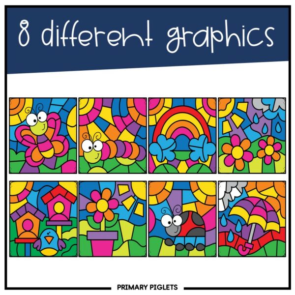 FRACTIONS COLOR BY NUMBER CODE SPRING SUMMER | Made By Teachers