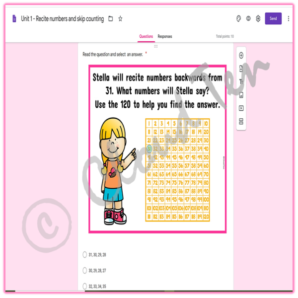 Recite Numbers and Skip Count - Google Slides™ & Forms™ | Made By Teachers