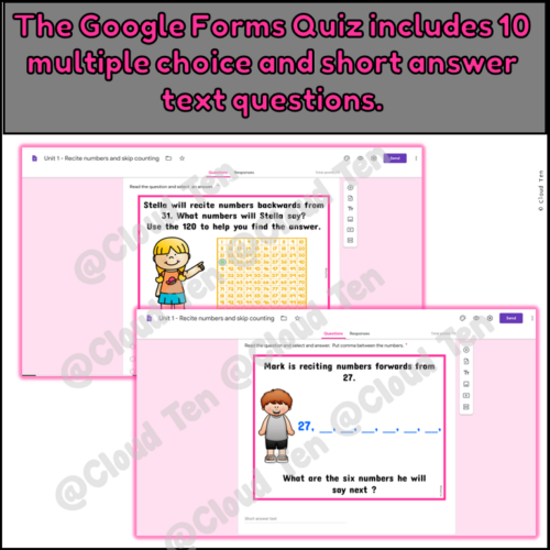 Recite Numbers and Skip Count - Google Slides™ & Forms™ | Made By Teachers