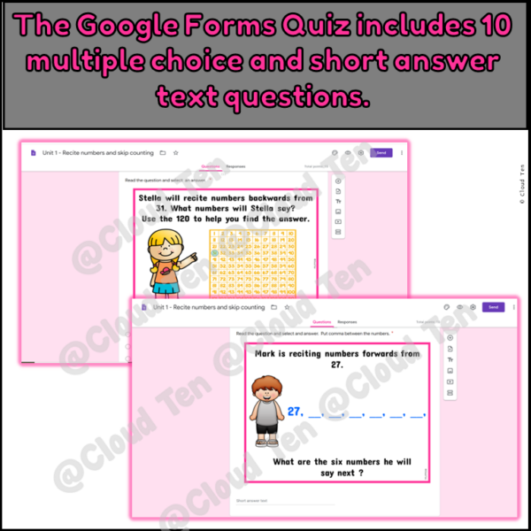 Recite Numbers and Skip Count - Google Slides™ & Forms™ | Made By Teachers