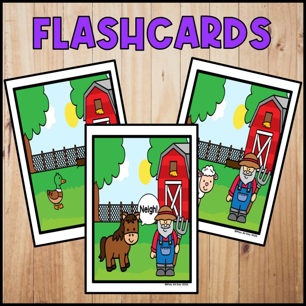 Old MacDonald Song and Activity Set | Book Flashcards Dramatic Play ...