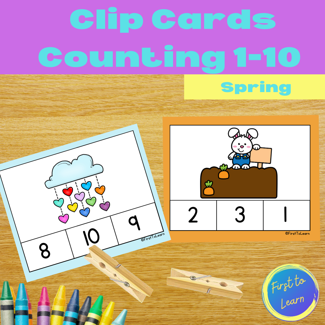 Spring 1-10 Clip Cards | Made By Teachers