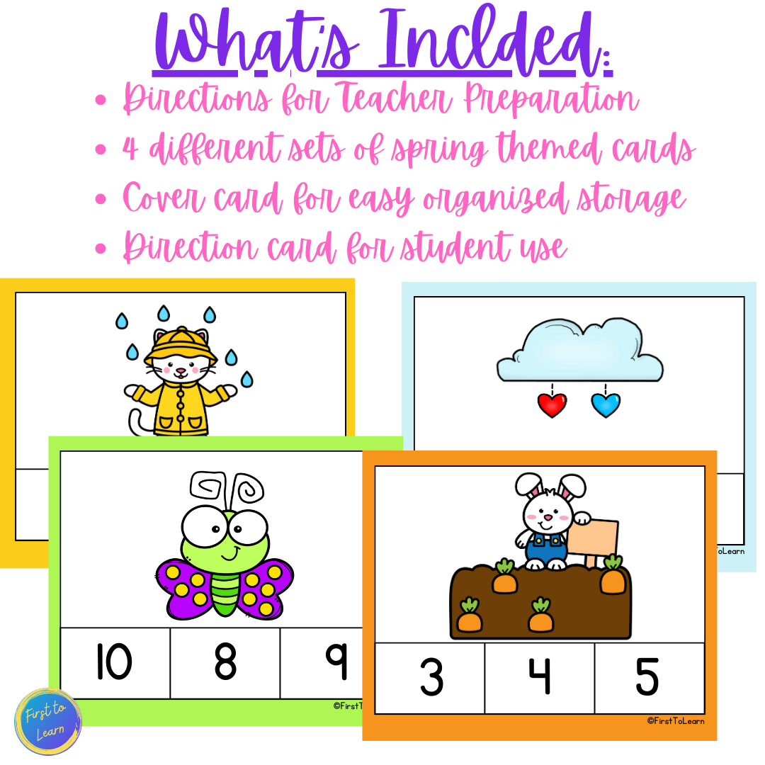 Counting 1-10 Clip Cards (Copy) | Made By Teachers