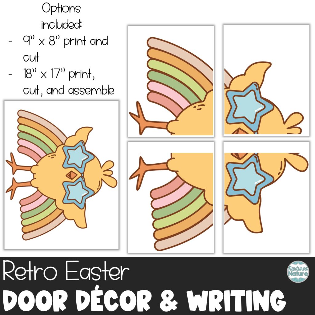 Spring Door Decor with Name Tags - Editable Easter Bulletin Board ...