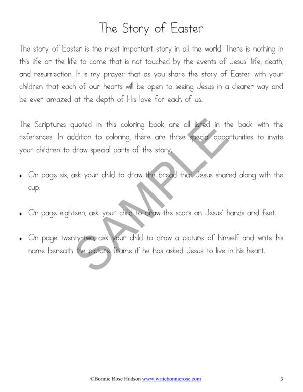 Easter Story Coloring Book with Print Copywork | Made By Teachers