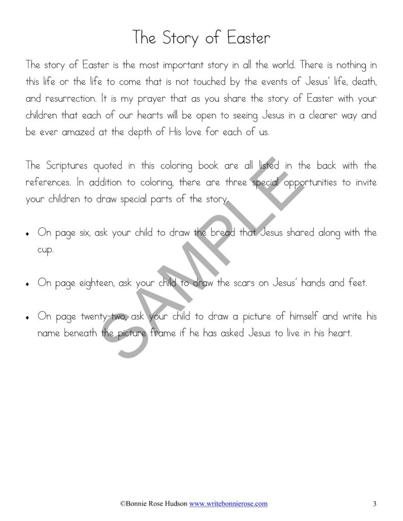 Easter Story Coloring Book with Print Copywork | Made By Teachers