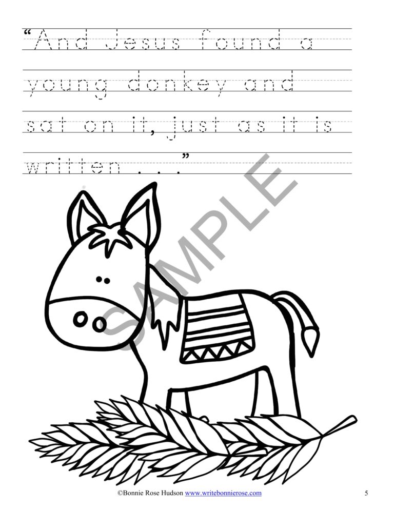 Easter Story Coloring Book with Print Copywork | Made By Teachers