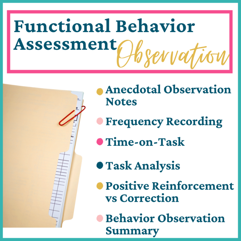 Behavior Observation Form (s) - Made By Teachers