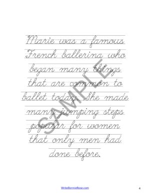 Famous Ballet Dancers Coloring Book with Cursive Copywork | Made By ...