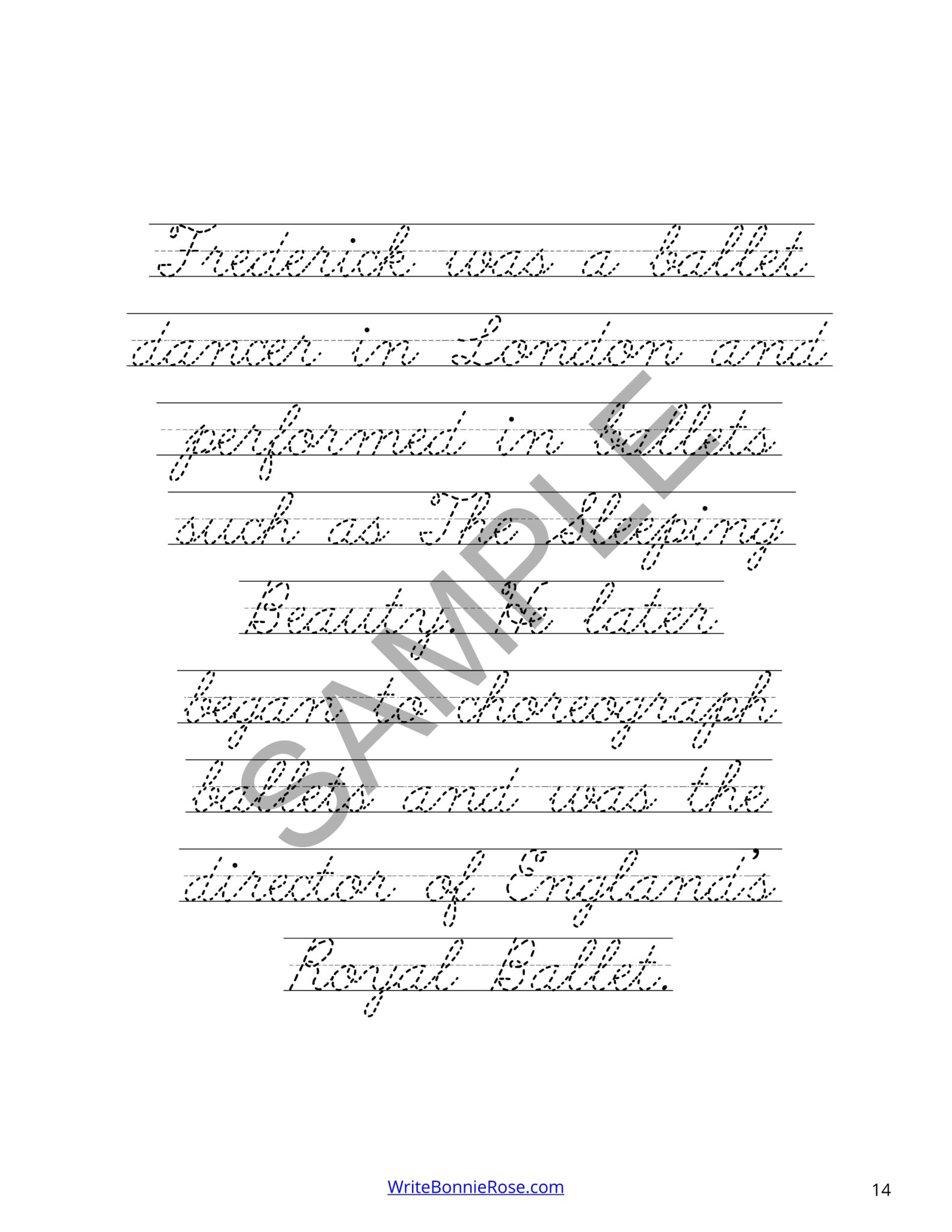 Famous Ballet Dancers Coloring Book with Cursive Copywork | Made By ...