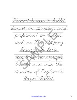 Famous Ballet Dancers Coloring Book with Cursive Copywork | Made By ...