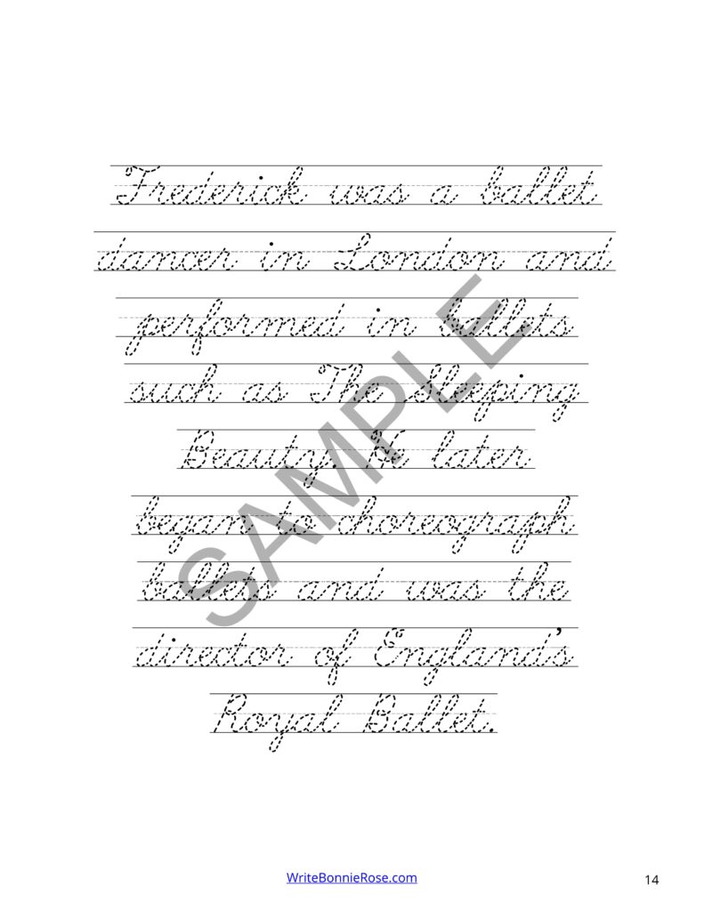 Famous Ballet Dancers Coloring Book with Cursive Copywork | Made By ...