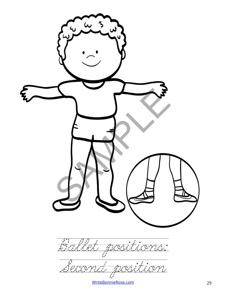 Famous Ballet Dancers Coloring Book with Cursive Copywork | Made By ...