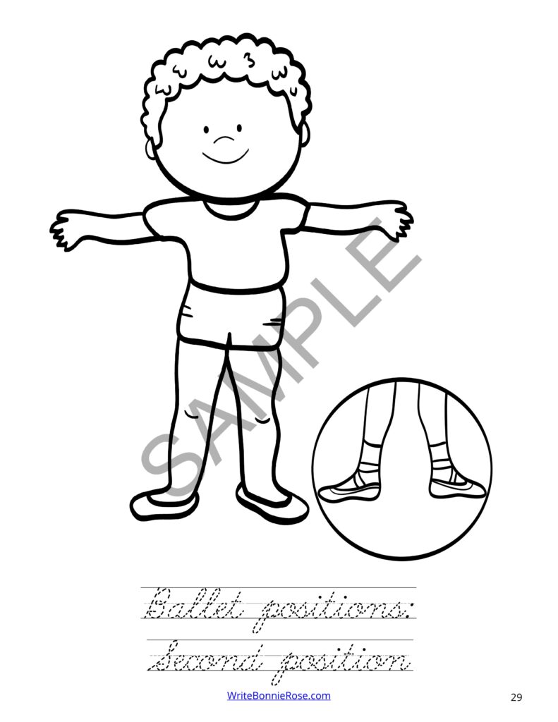 Famous Ballet Dancers Coloring Book with Cursive Copywork | Made By ...