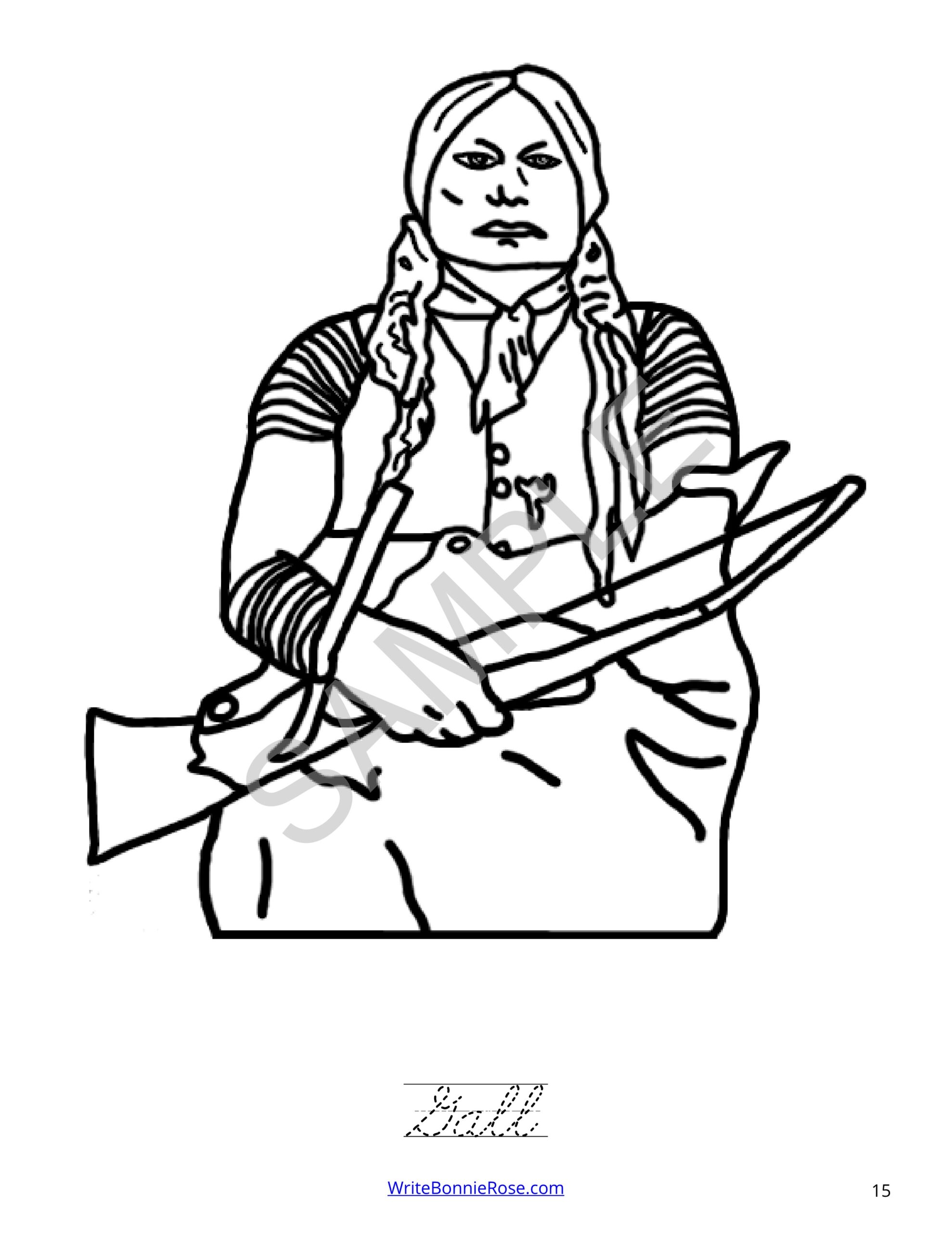 Famous Native Americans Coloring Book with Cursive Copywork | Made By ...