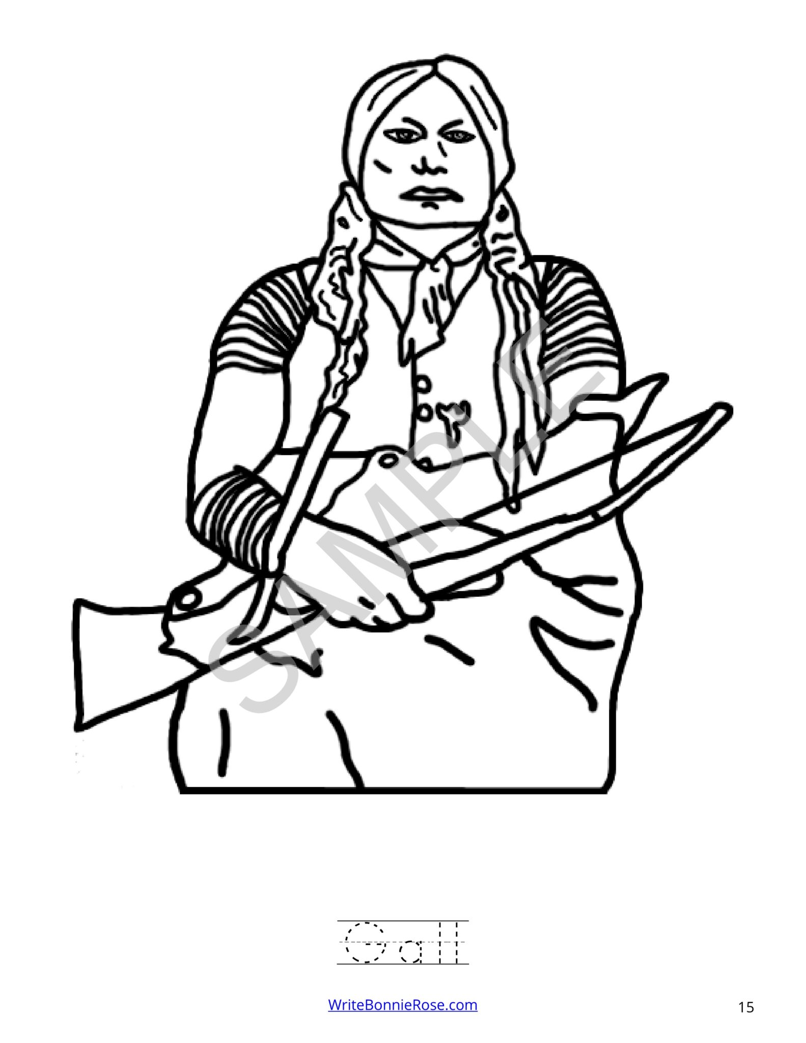 Famous Native Americans Coloring Book with Print Copywork | Made By ...