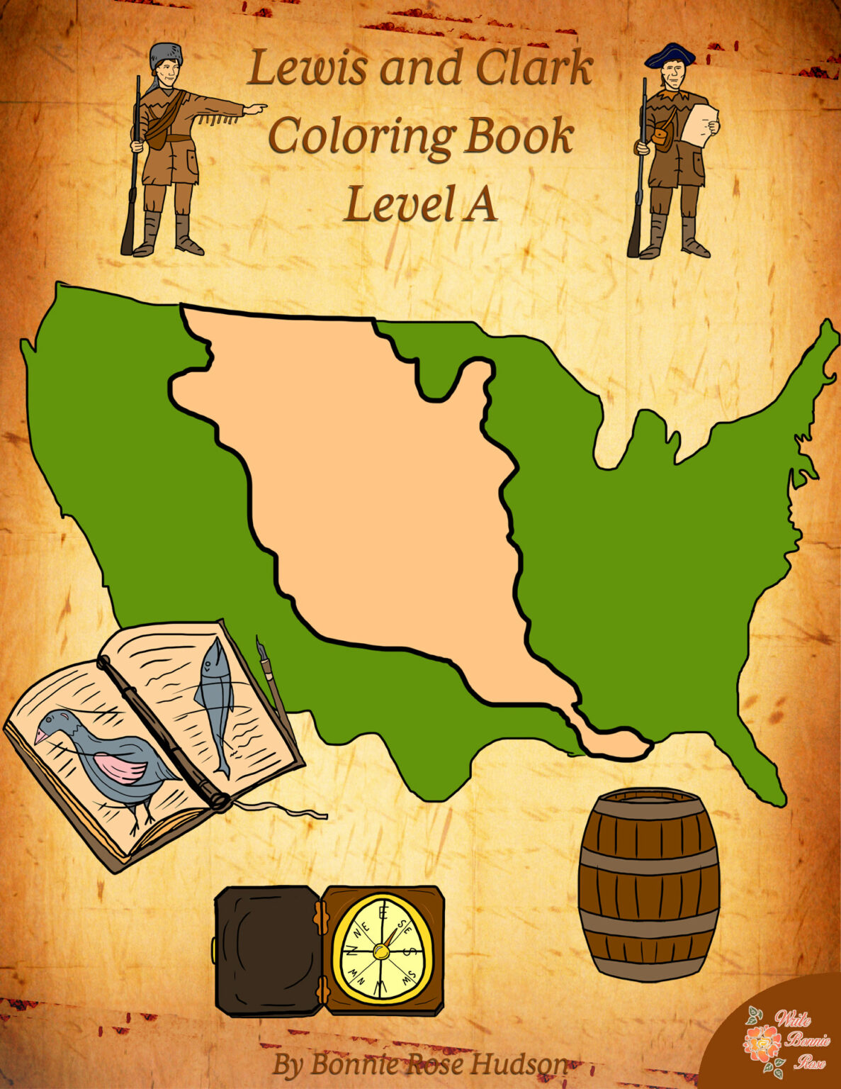 Lewis and Clark Coloring Book-Level A | Made By Teachers
