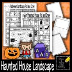 Roll a Haunted House and Halloween Landscape Roll and Draw Art Sub ...