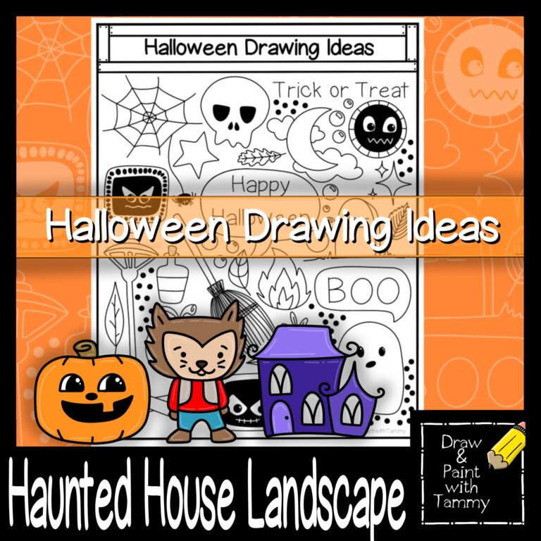 Roll a Haunted House and Halloween Landscape Roll and Draw Art Sub ...